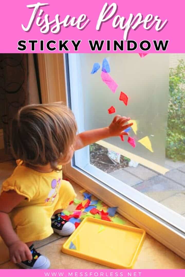 Tissue Paper Sticky Window - Mess for Less