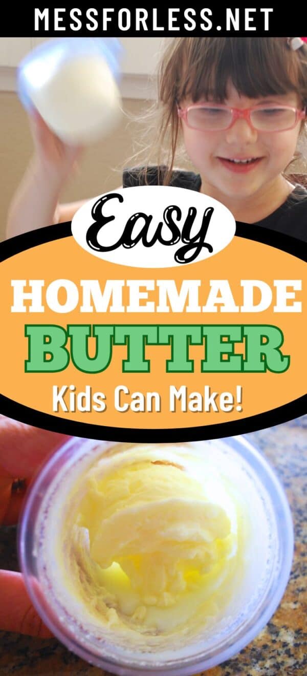 Making Butter With Kids - Mess for Less