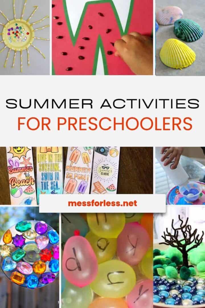 20 Summer Activities for Preschoolers - Mess for Less