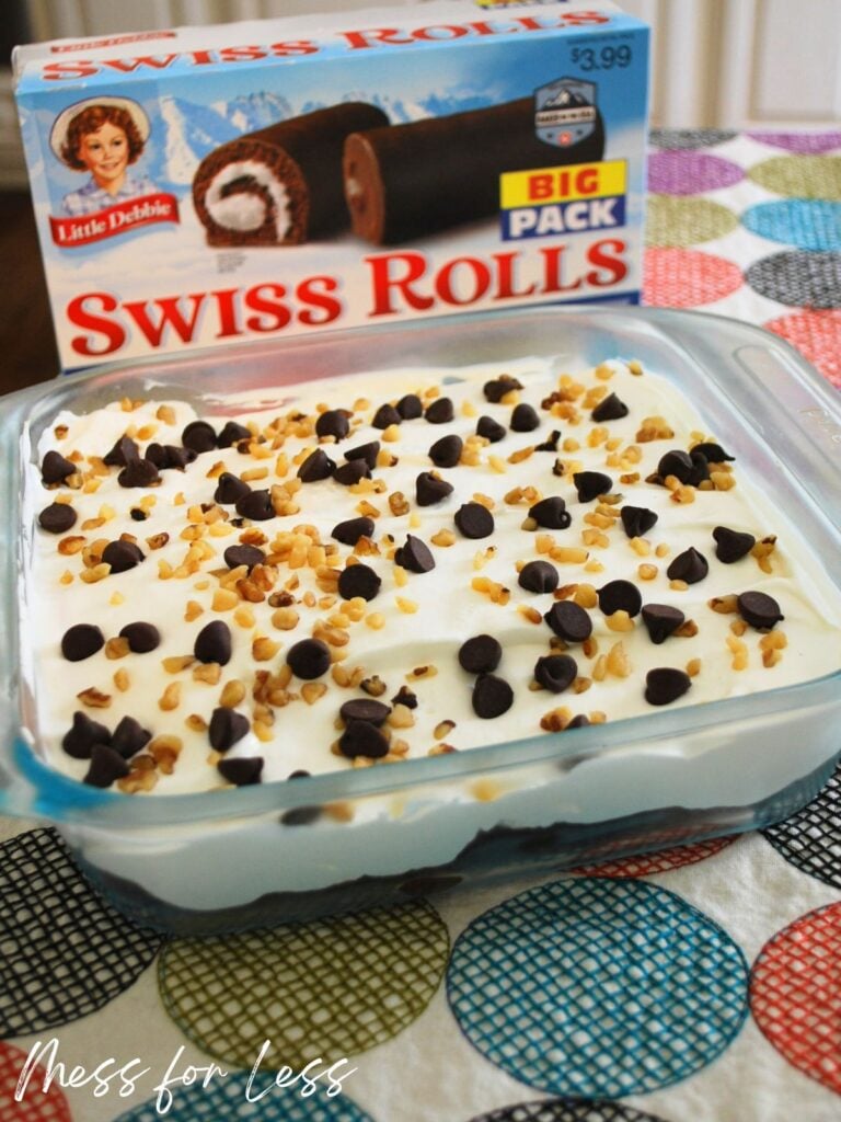 Chocolate No Bake Cake Recipe - Mess for Less