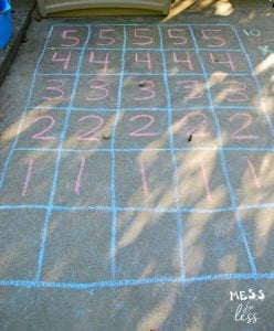 Outdoor Math Game - Mess for Less