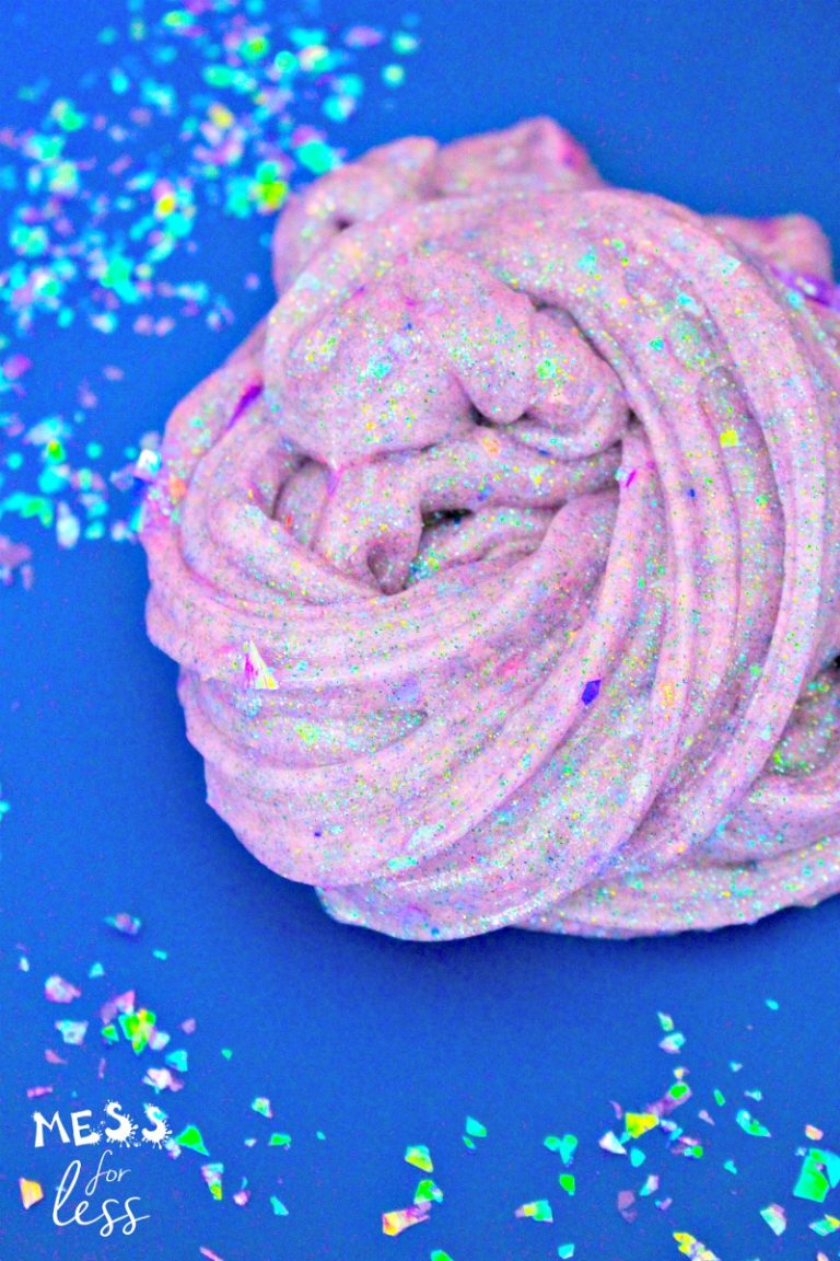 How to Make Glitter Slime - Mess for Less