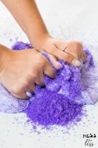 How to Make Snow Slime - Mess for Less
