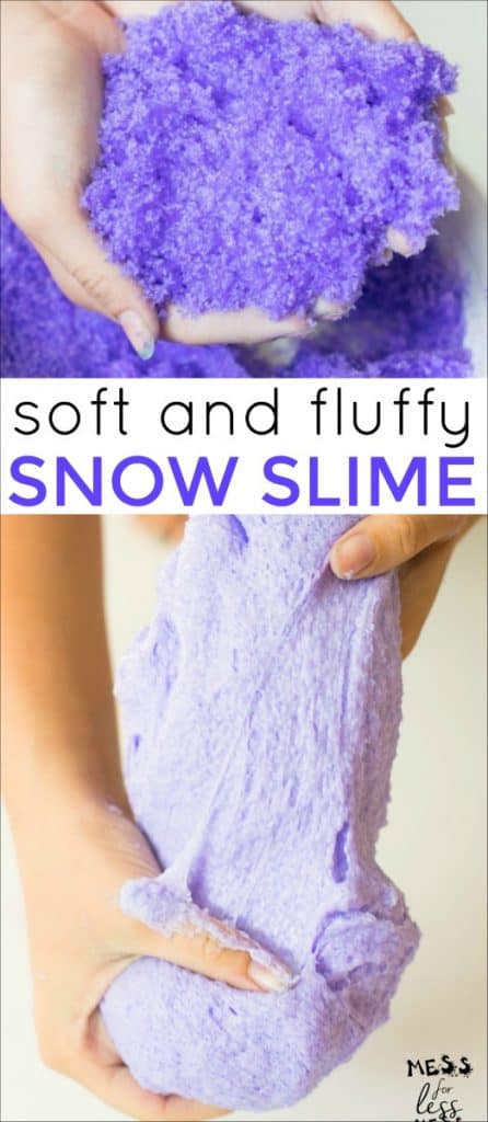How to Make Snow Slime - Mess for Less