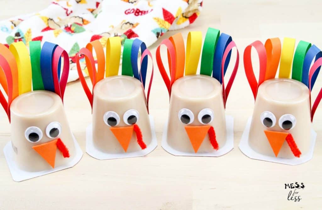 How to Make Turkey Pudding Cups - Mess for Less