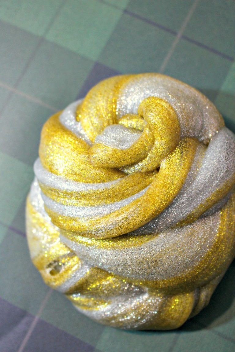 How to Make Silver and Gold Slime - Mess for Less