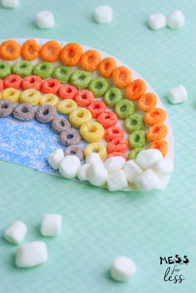 How to Make a Cereal Rainbow Craft - Mess for Less