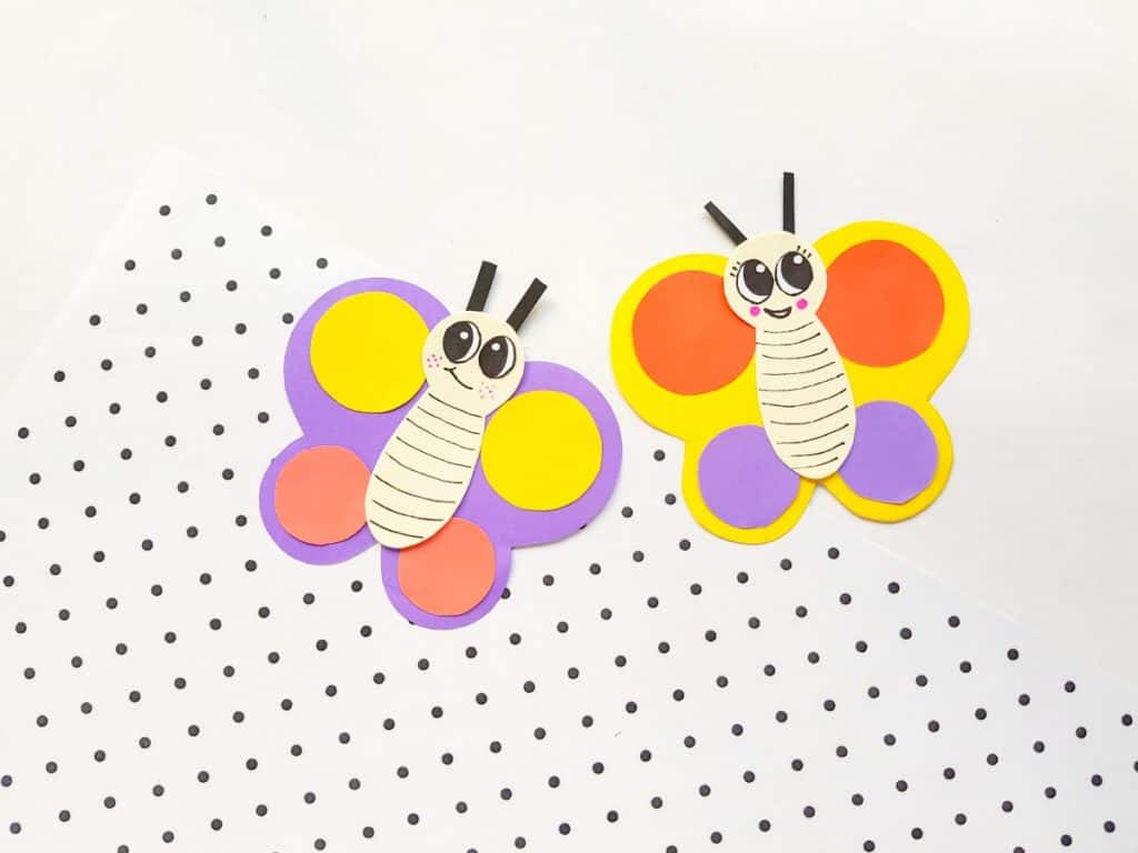 How to Make a Paper Butterfly - Easy Craft for Kids - Mess for Less