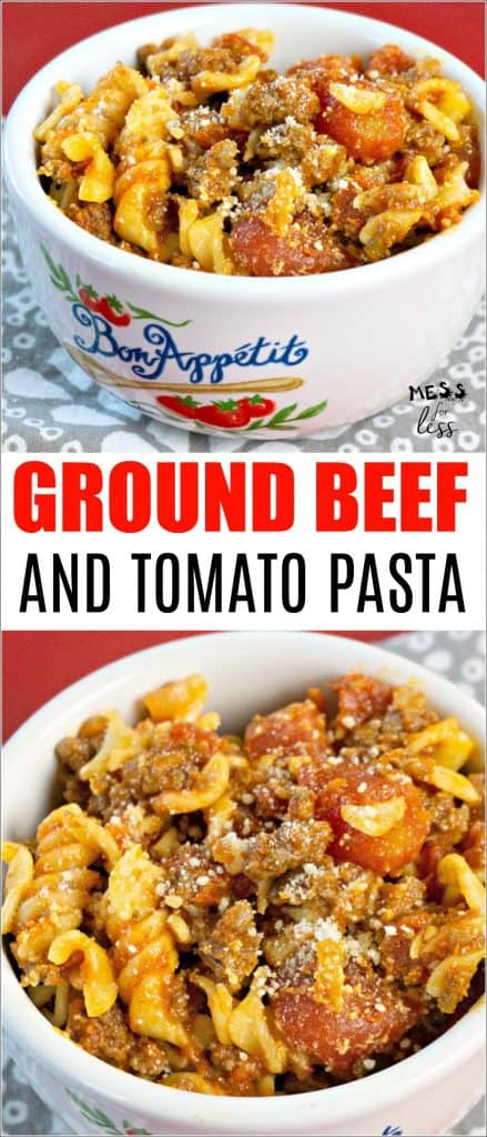 Beef and Tomato Pasta - Mess for Less
