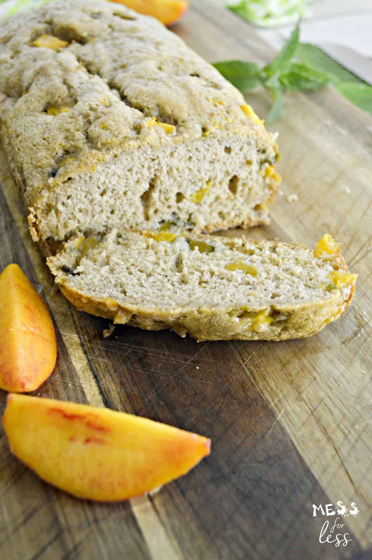 Peach Bread Recipe - Mess for Less