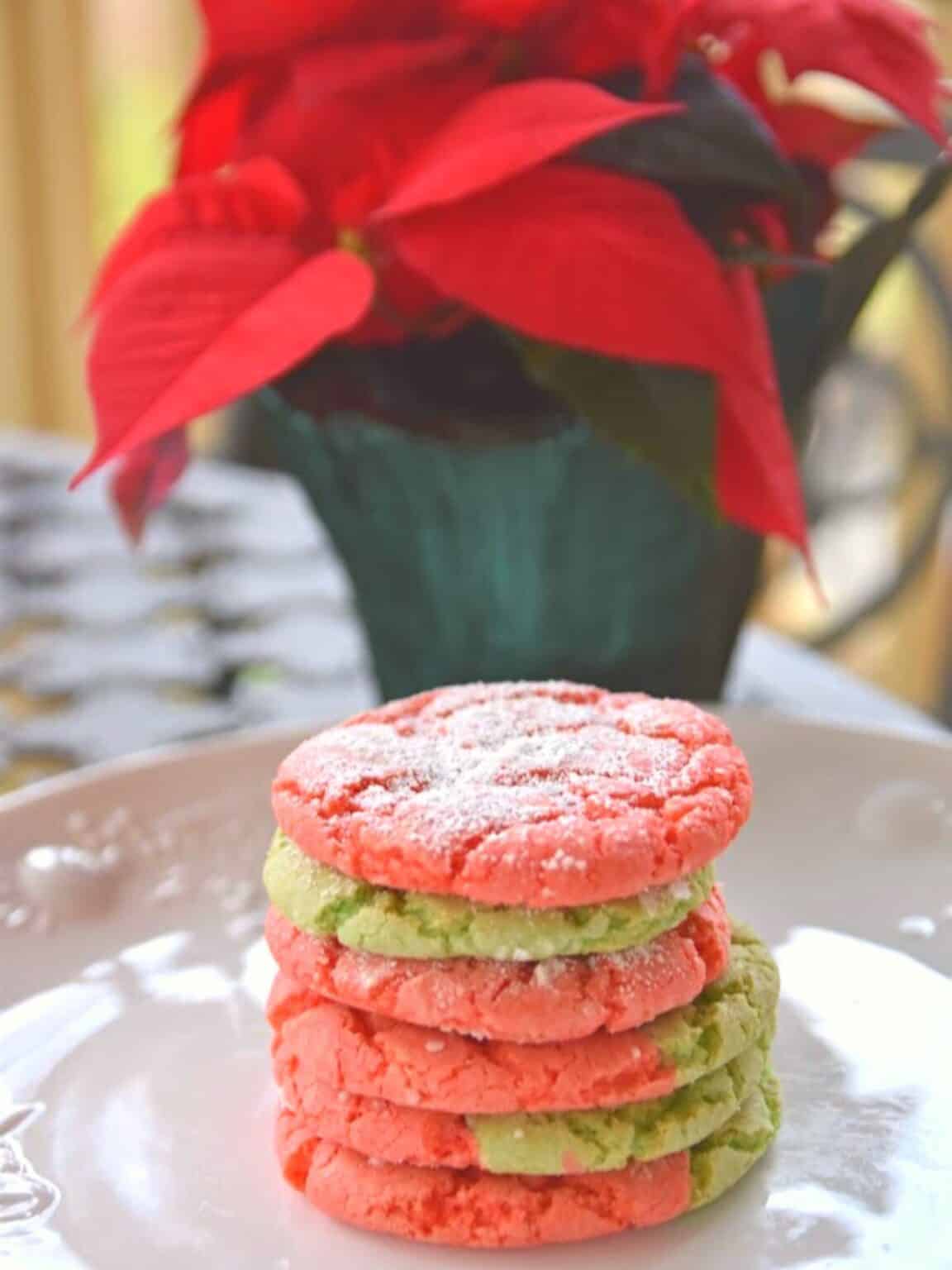 Christmas Cake Mix Cookies - Mess for Less