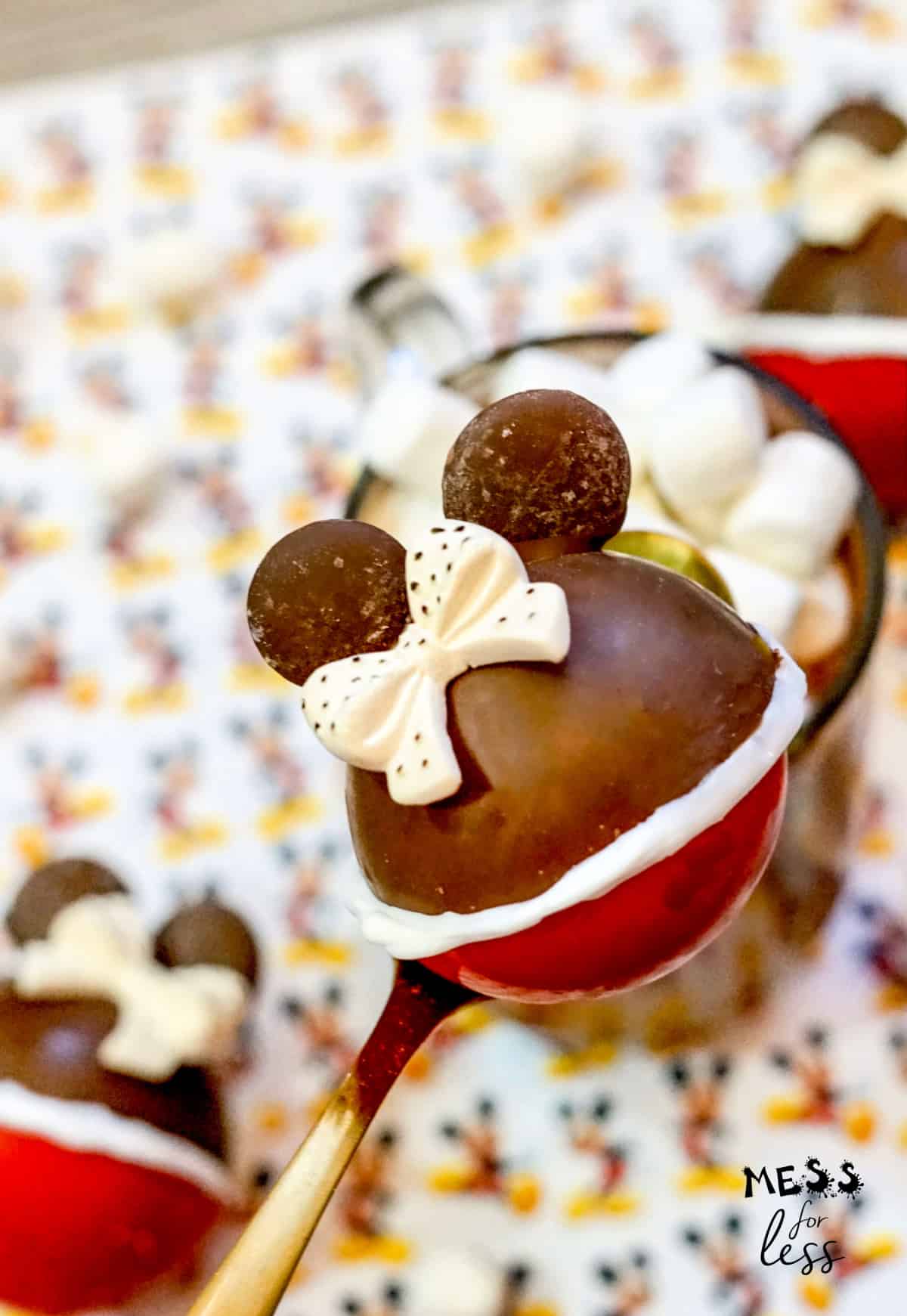 Minnie Mouse Hot Cocoa Bombs - Mess for Less