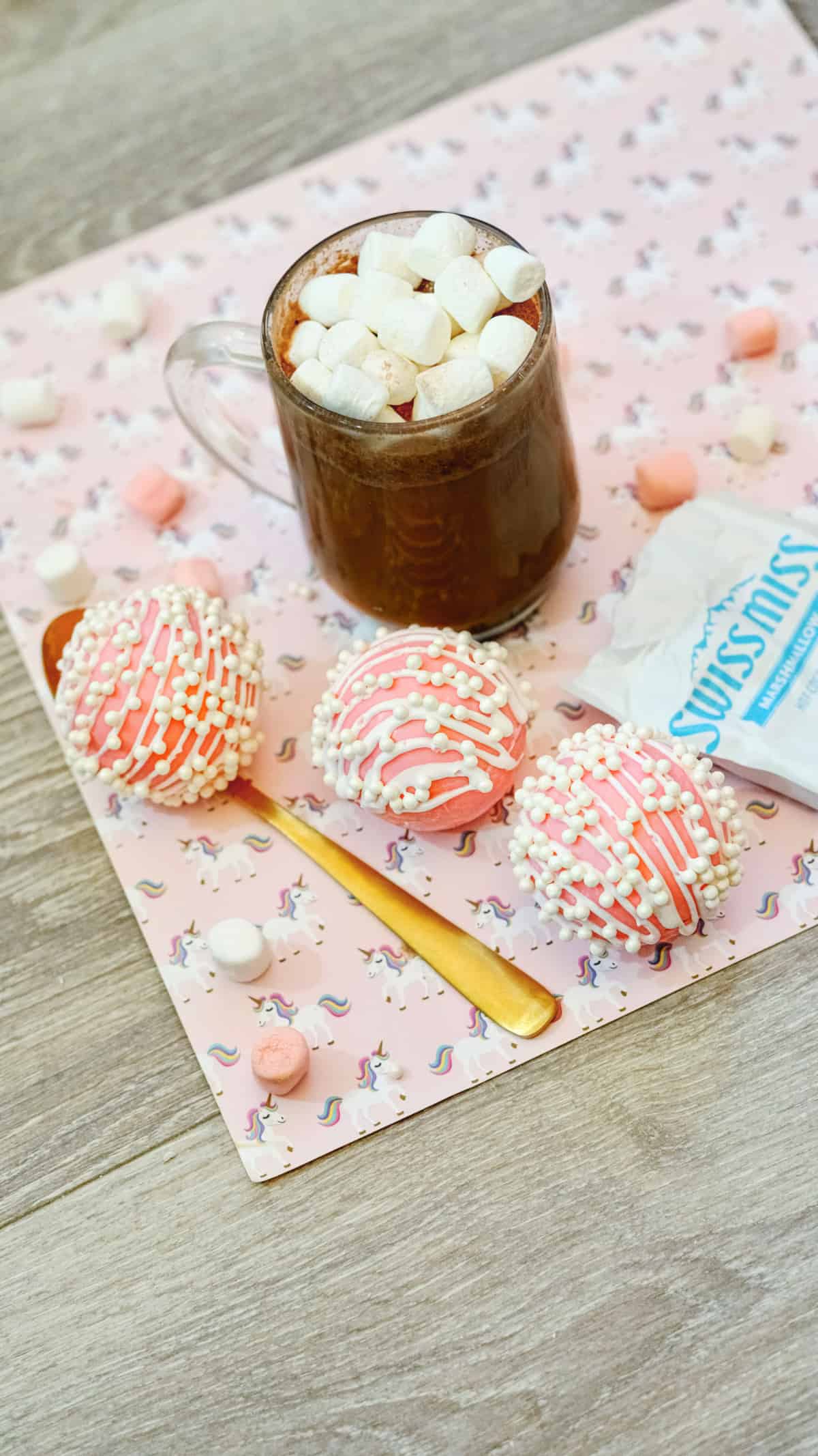 Pink DIY Hot Chocolate Bombs - Mess for Less
