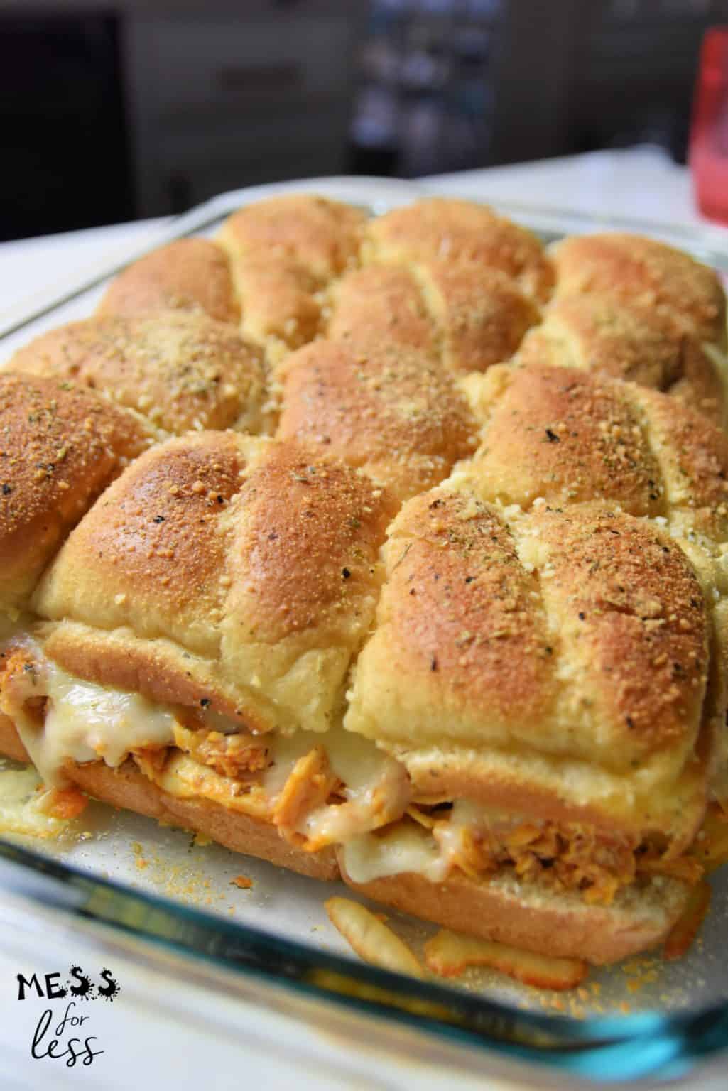 Chicken Parmesan Sliders - Mess for Less