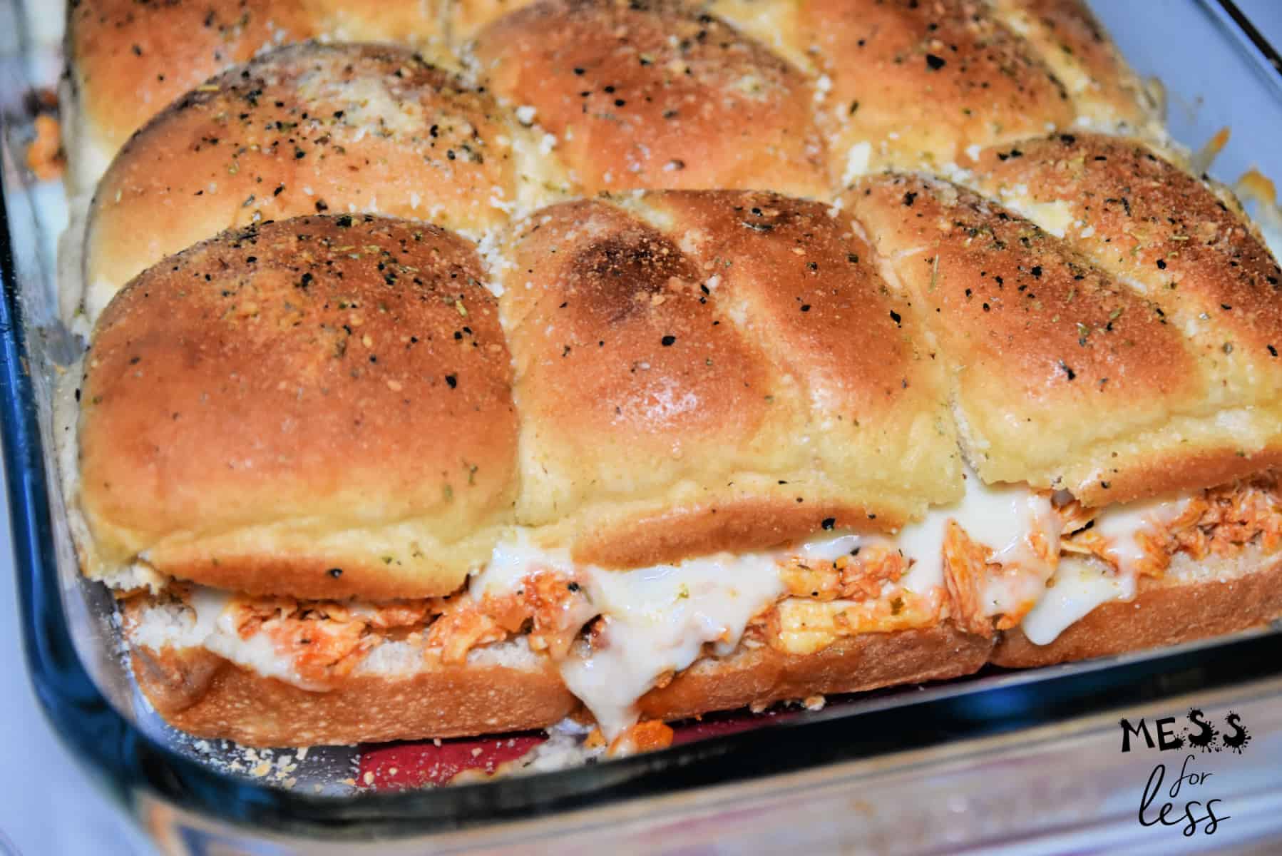 Chicken Parmesan Sliders - Mess for Less