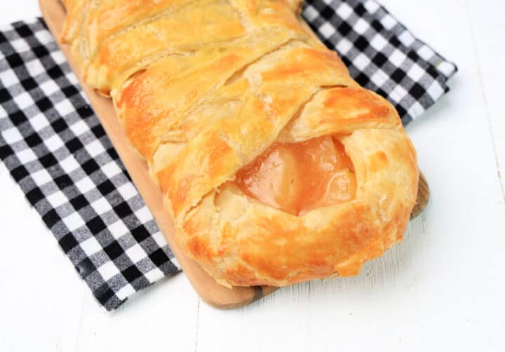 Apple Cream Cheese Puff Pastry Braid - Mess for Less