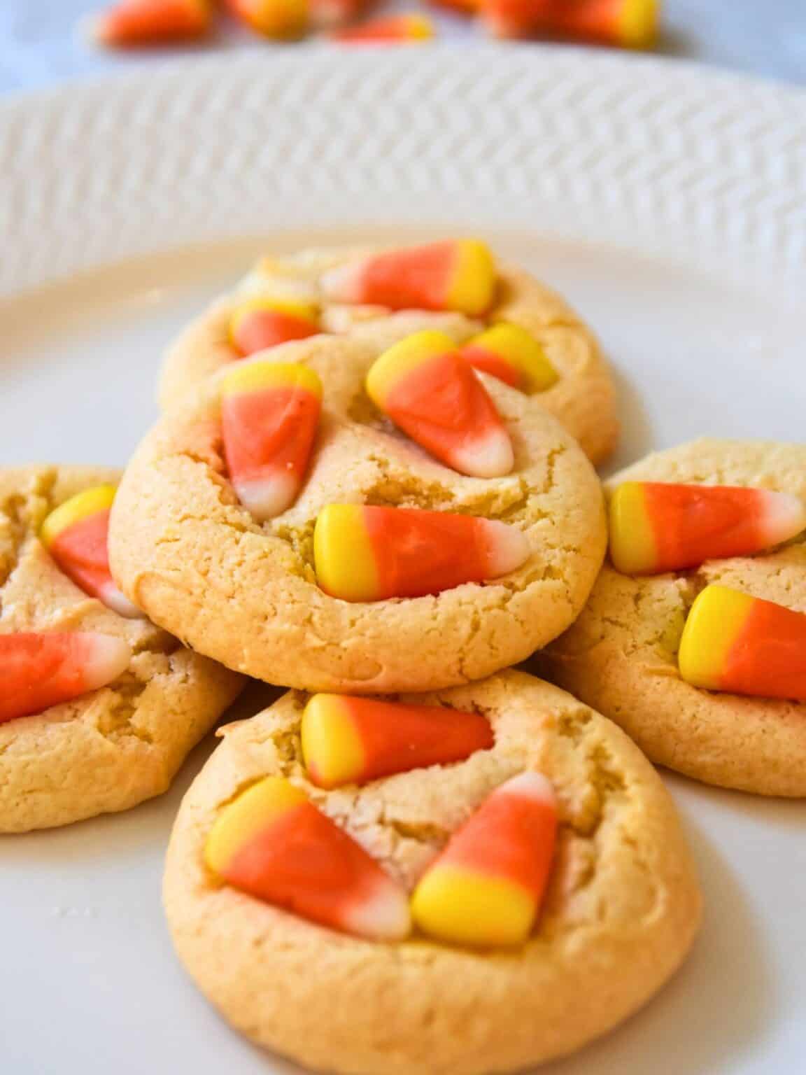 Candy Corn Cookies - Mess for Less