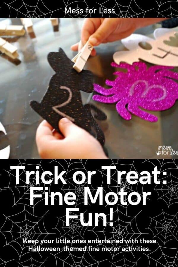 Halloween Fine Motor Activities - Mess for Less