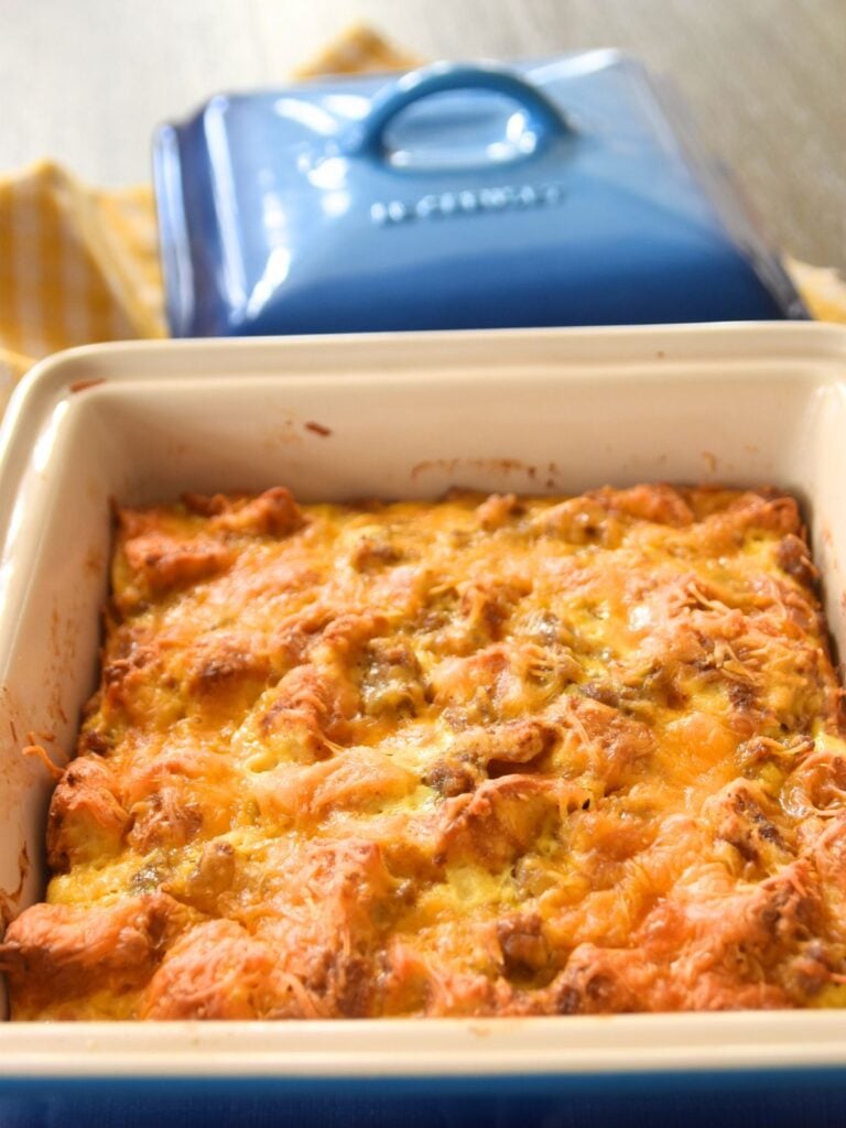 Breakfast Casserole With Bread - Mess for Less