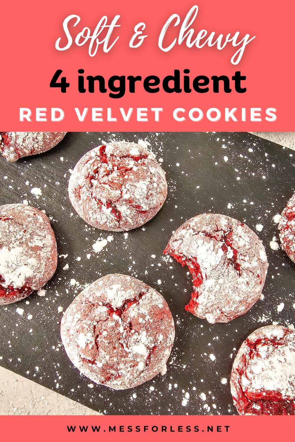 Easy Red Velvet Cookie Recipe - Mess for Less