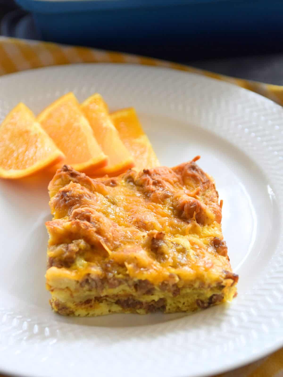 Breakfast Casserole With Bread - Mess for Less