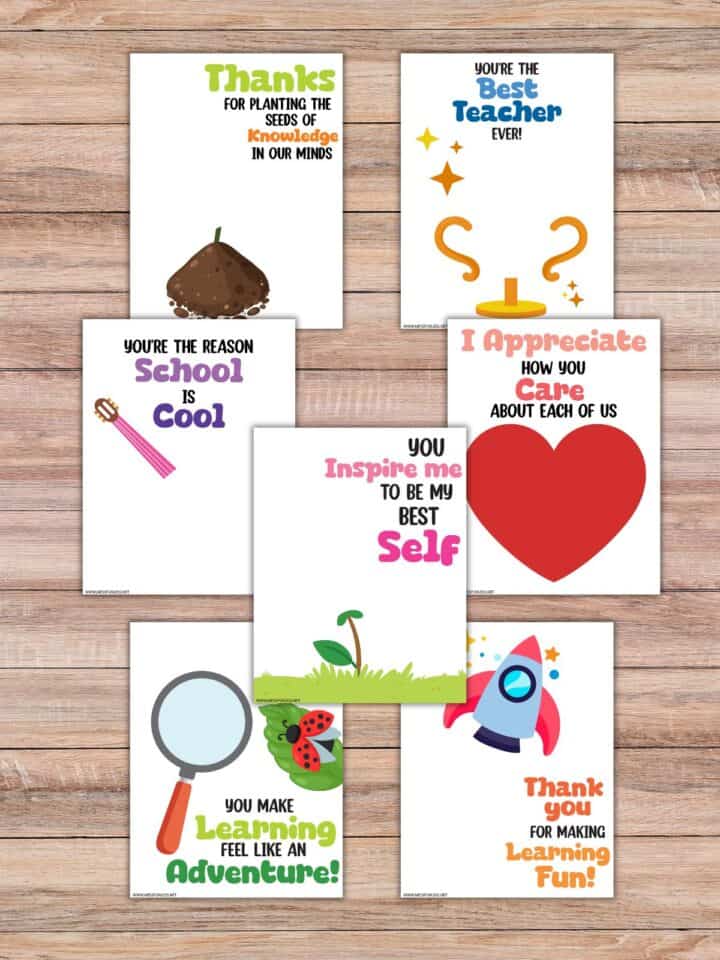 Teacher Appreciation Printables for Handprint Art - Mess for Less