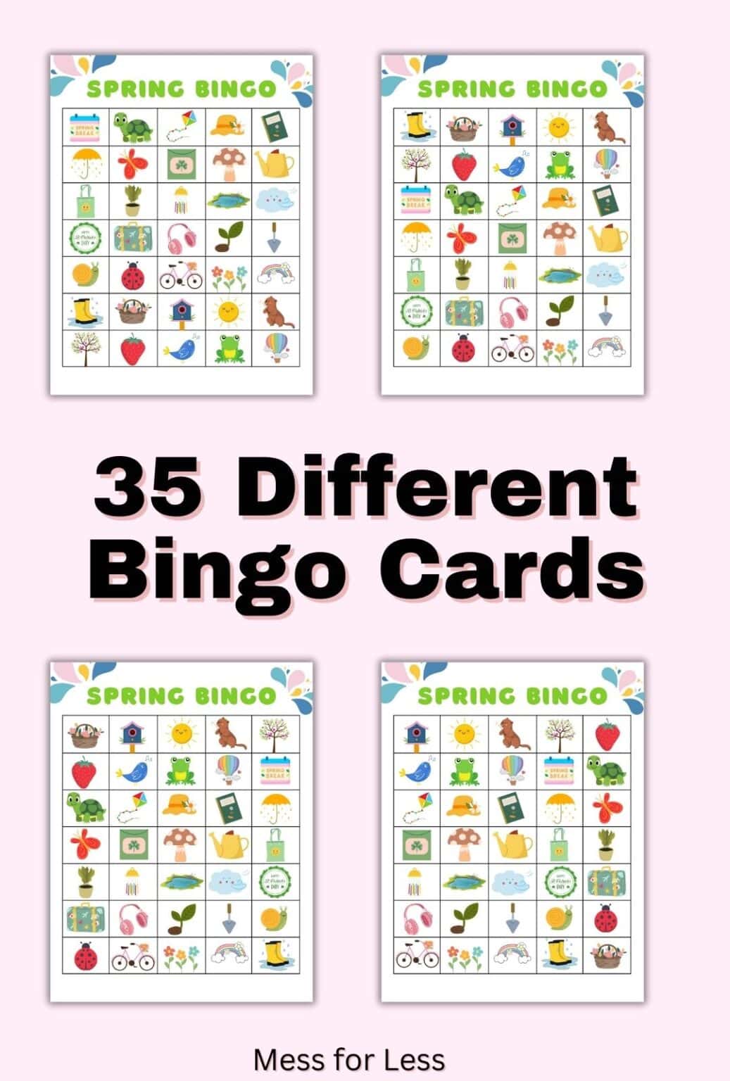 Spring Bingo - Mess for Less