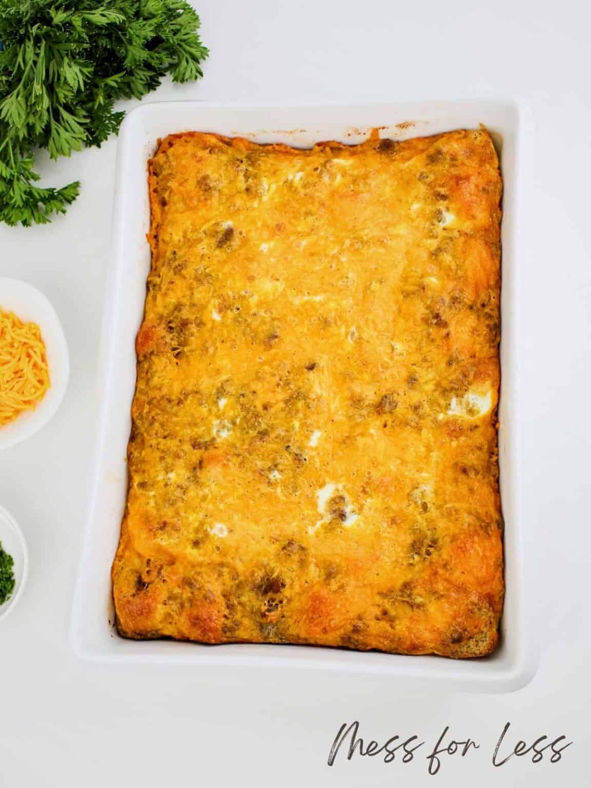 Sausage Biscuit Casserole - Mess for Less