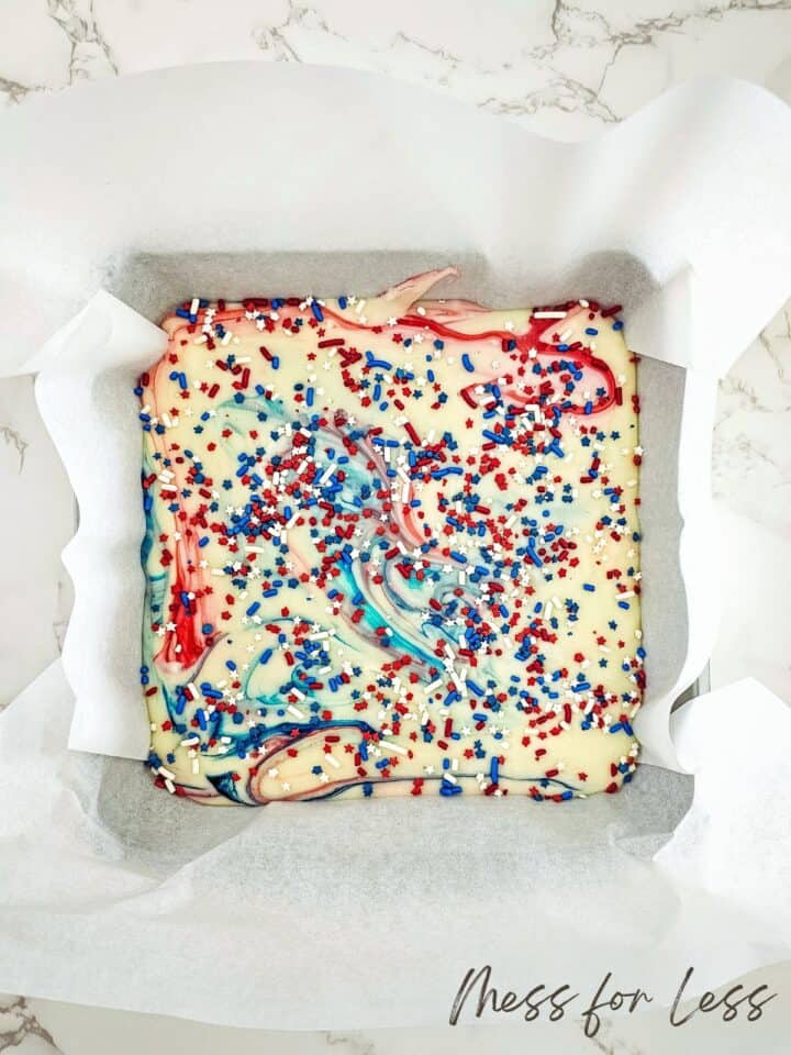 Red White and Blue Fudge Recipe - Mess for Less