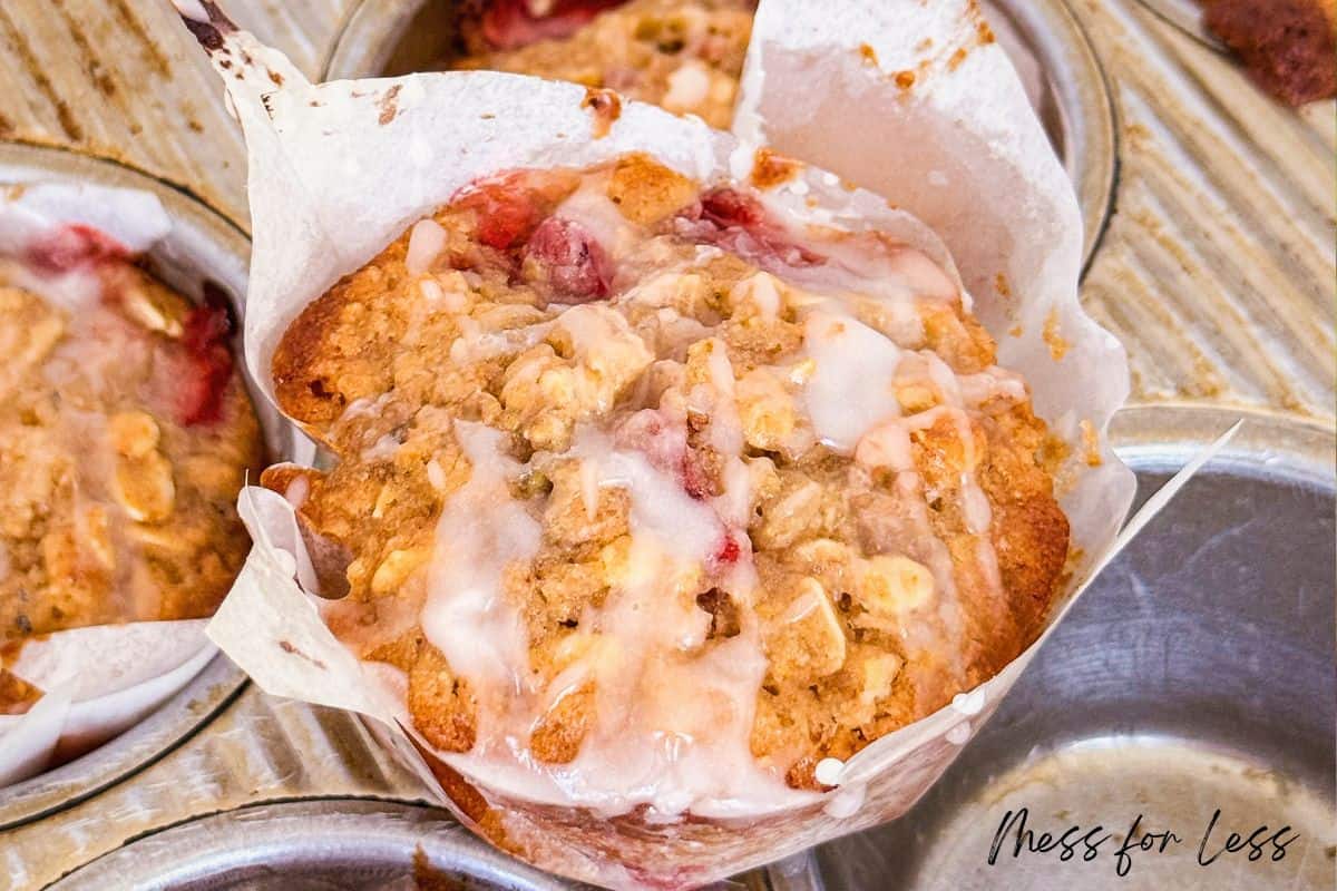 Strawberry Oatmeal Muffins Recipe - Mess for Less