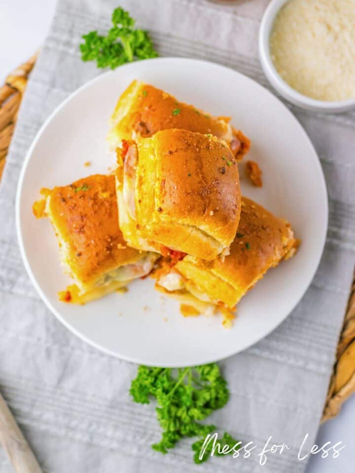 Chicken Parm Sliders - Mess for Less
