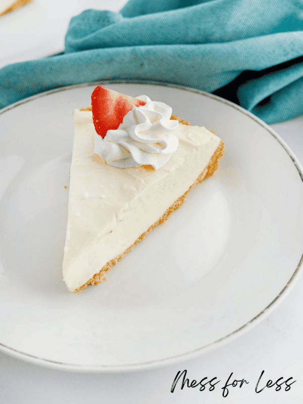 Easy No Bake Cheesecake Recipe - Mess for Less