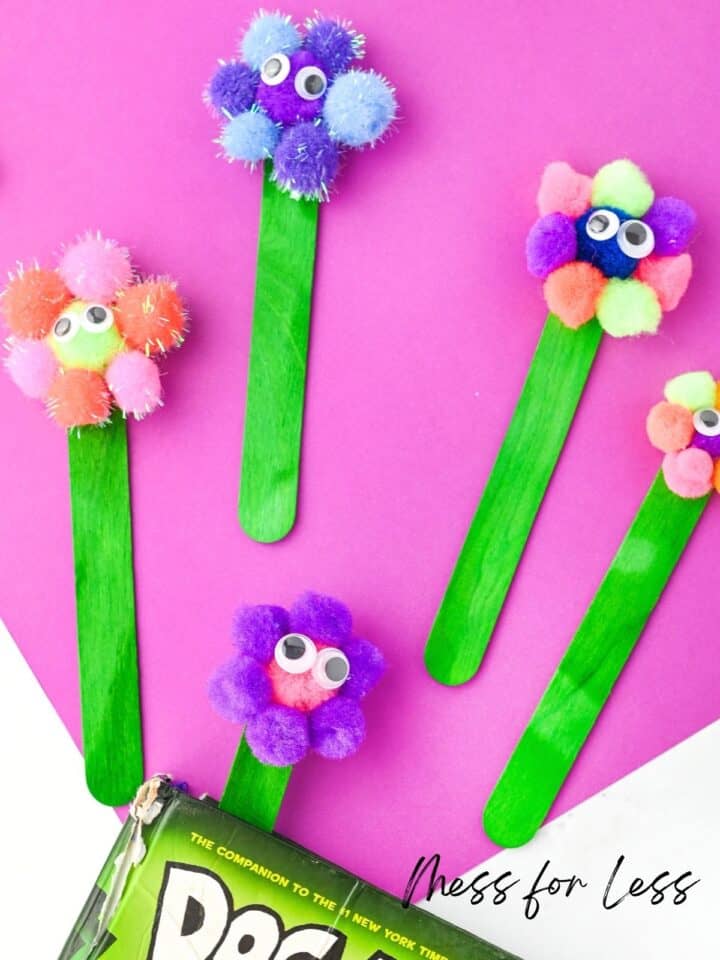 Flower Bookmarks for Kids - Mess for Less