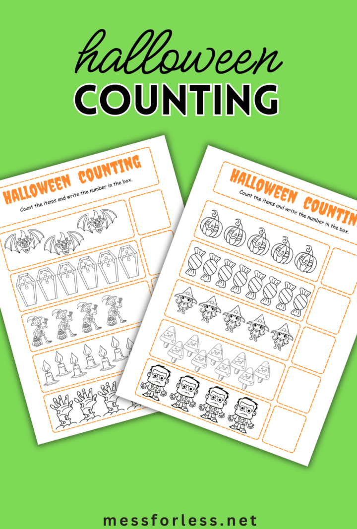 Free Halloween Printable Worksheets - Mess for Less