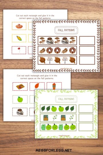 Fall Sequencing Worksheets - Mess for Less