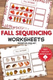 Fall Sequencing Worksheets - Mess for Less