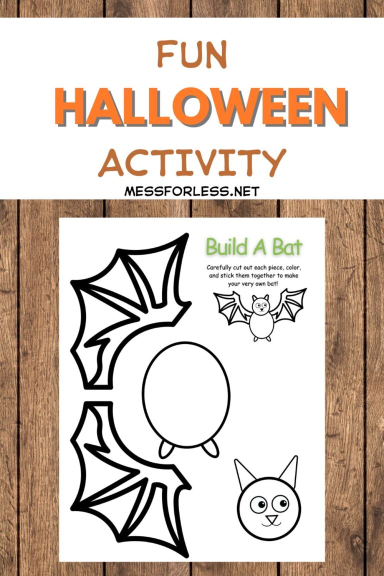 Printable Bat Craft - Mess for Less