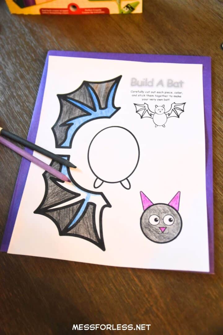 Printable Bat Craft - Mess for Less