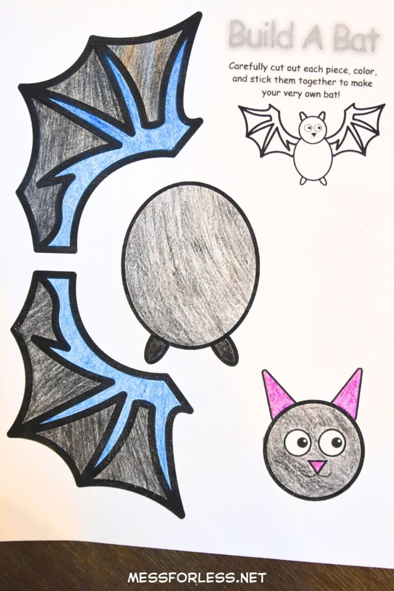 Printable Bat Craft - Mess for Less