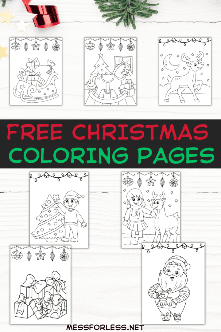Free Christmas Coloring Pages - Mess for Less