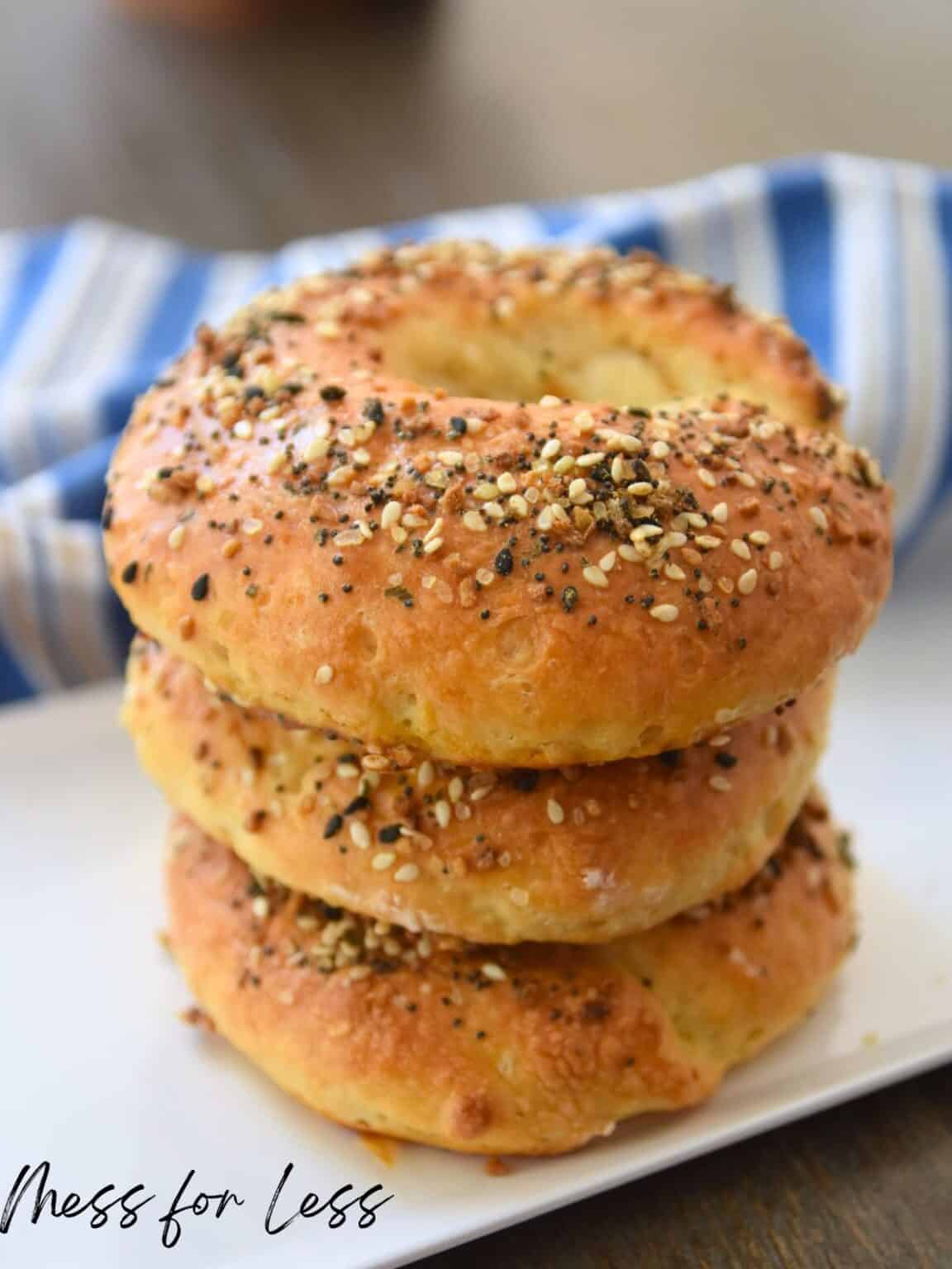 Cottage Cheese Bagels - Mess for Less