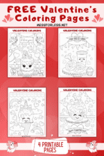 Valentine's Day Coloring Pages - Mess for Less