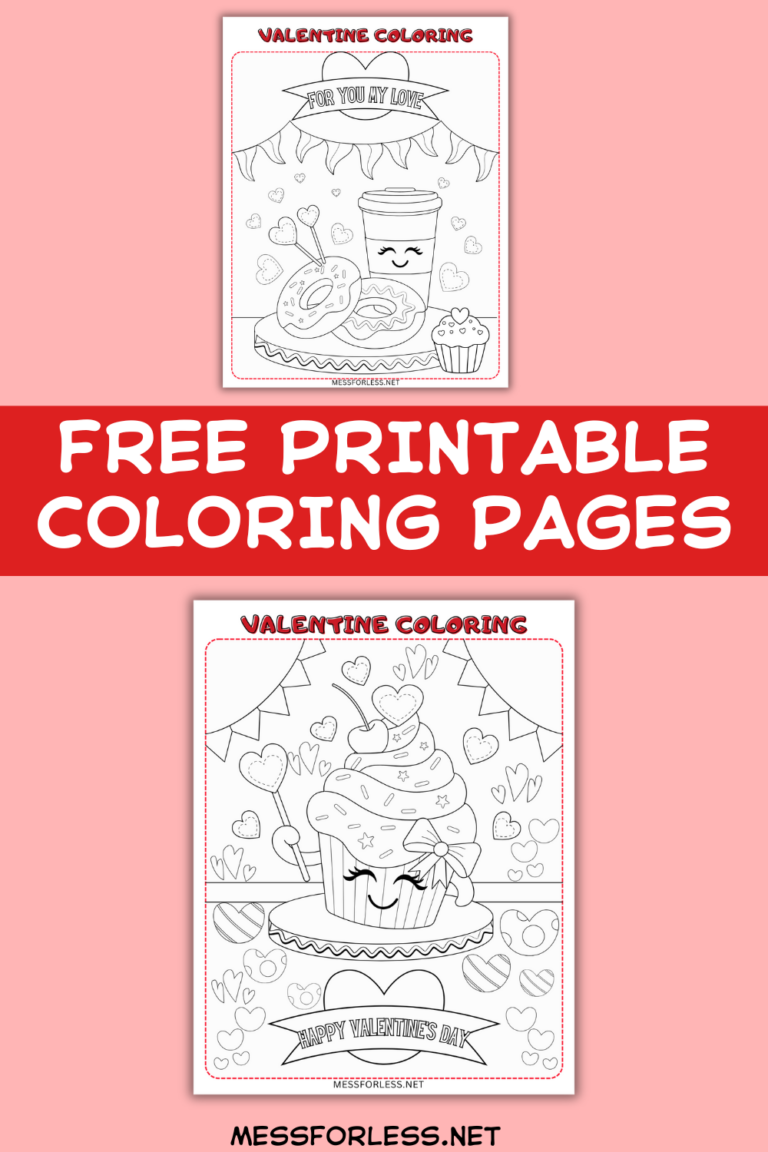 Valentine's Day Coloring Pages - Mess for Less