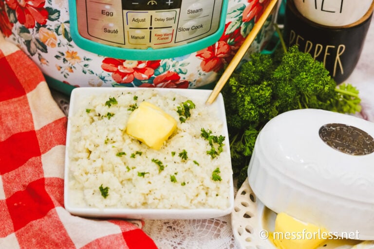 Instant Pot Mashed Cauliflower Recipe - Mess for Less