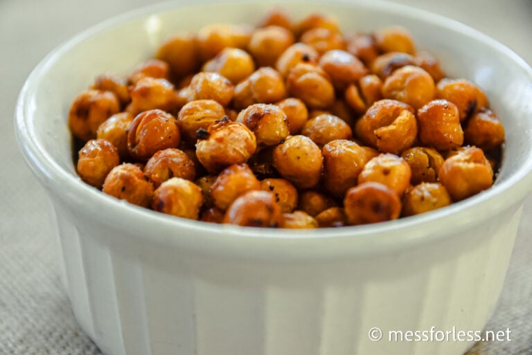 Oven Roasted Chickpeas Recipe - Mess for Less