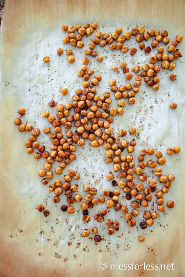 Oven Roasted Chickpeas Recipe - Mess for Less