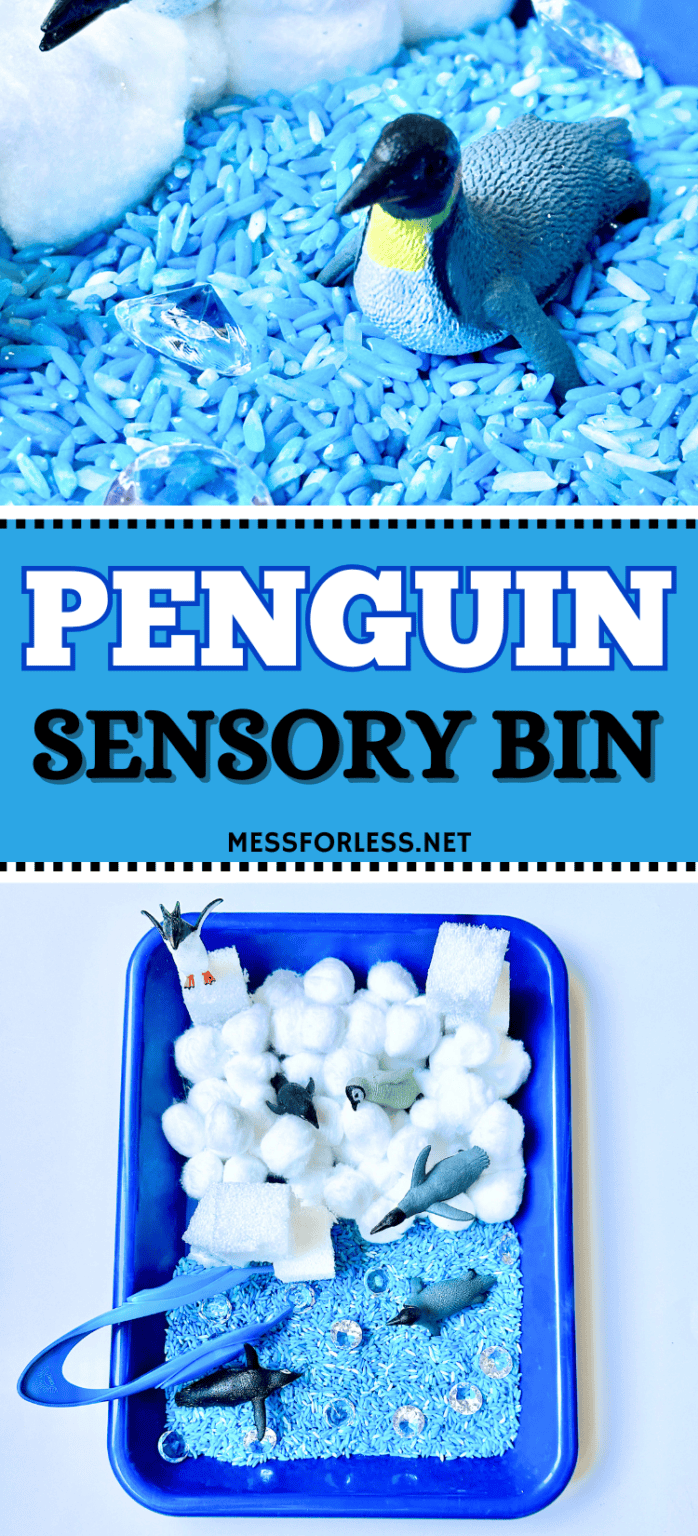 Penguin Sensory Bin - Mess for Less