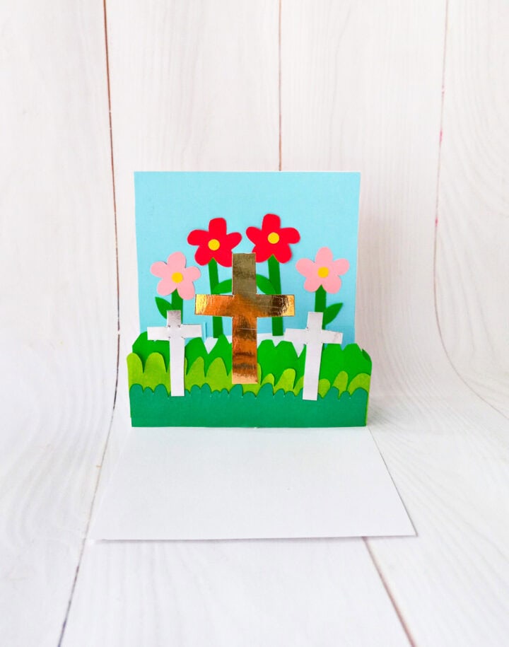 Easter Cross Pop Up Card - Mess for Less