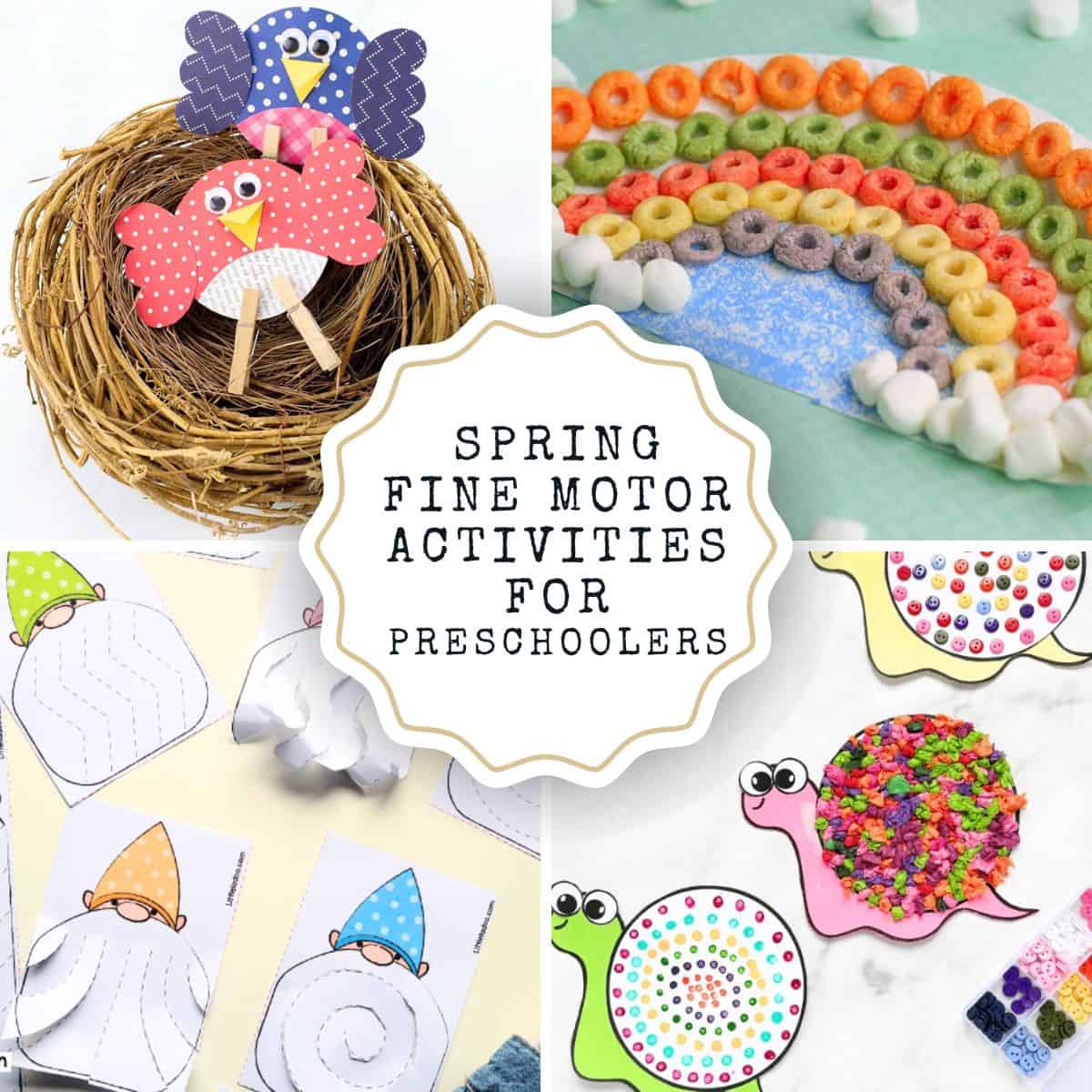 Spring Fine Motor Activities for Preschoolers