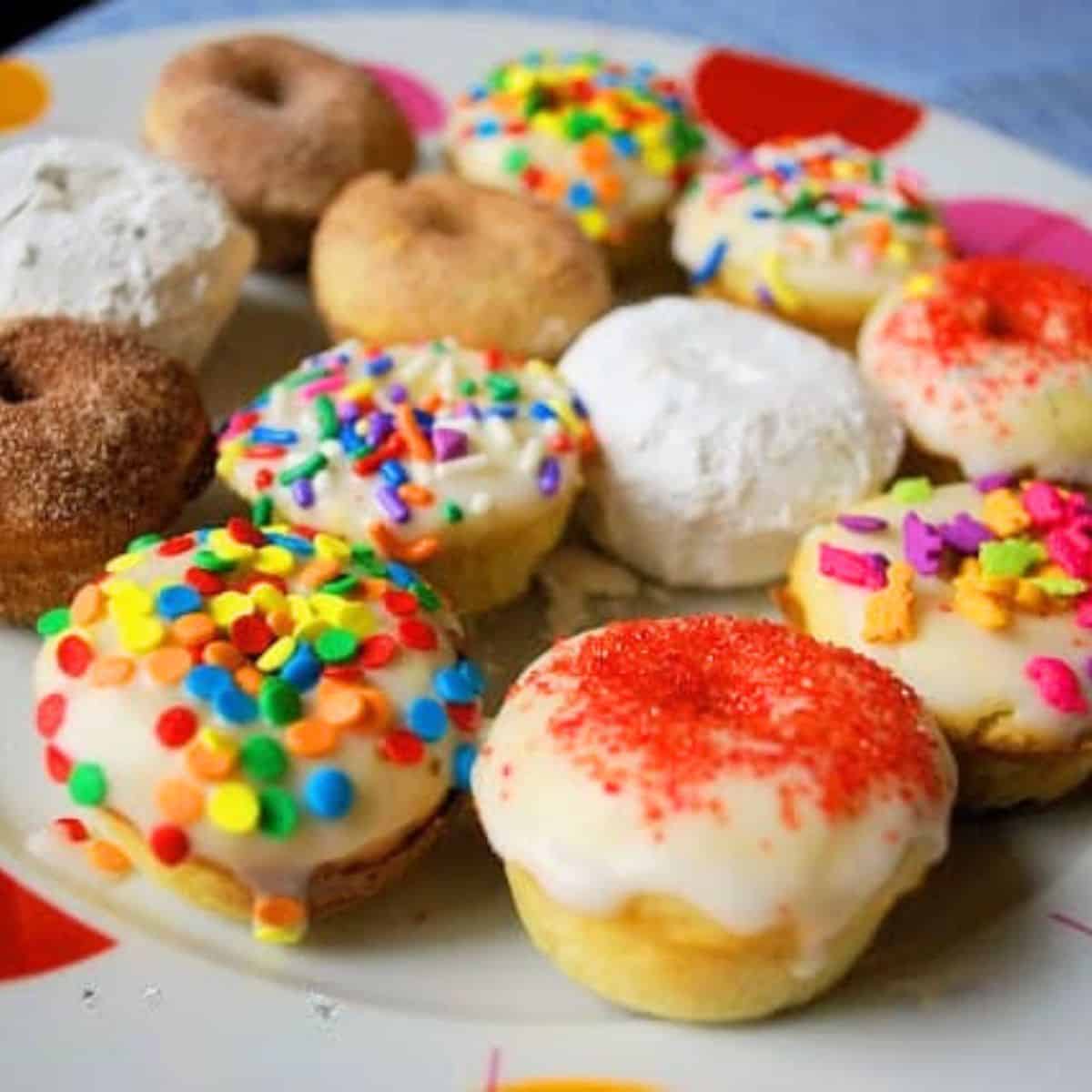 Homemade Mini Baked Donuts - Mess for Less